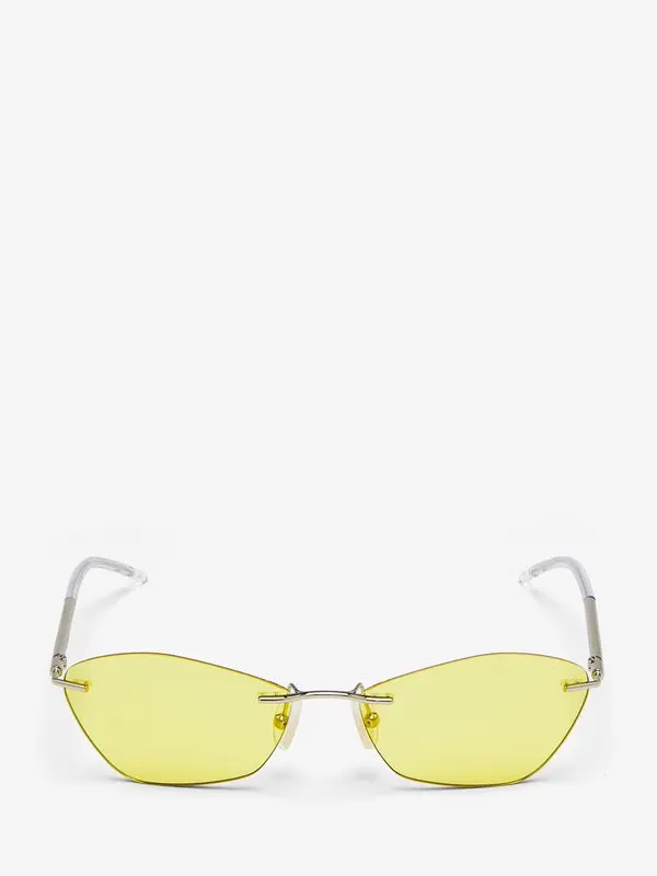 Alexander McQueen T-bar Slim Sunglasses - Yellow