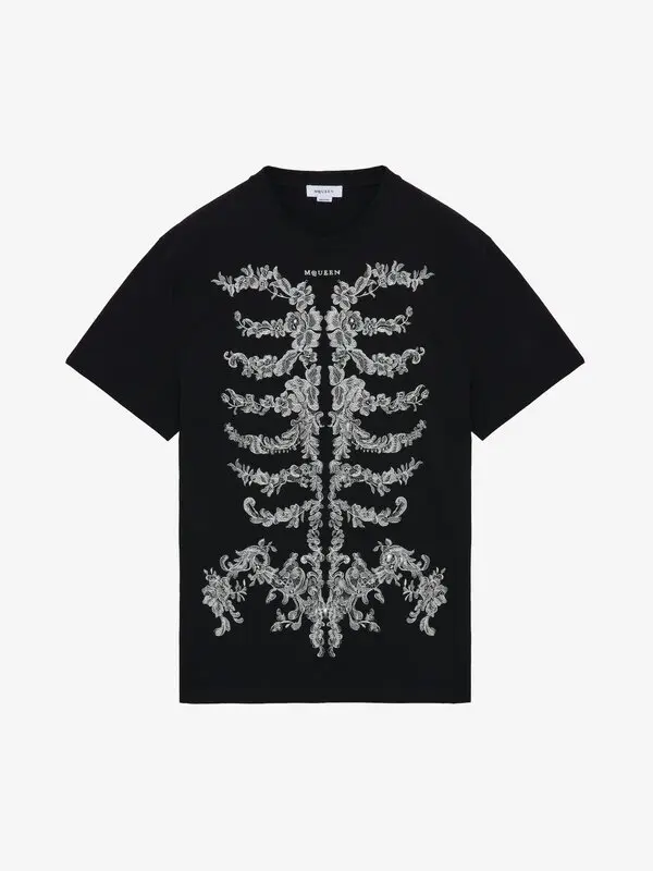Alexander McQueen Lace Ribcage T-shirt