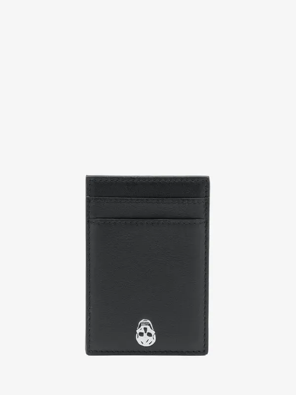 Alexander McQueen Skull Magnetic Card Holder - Black