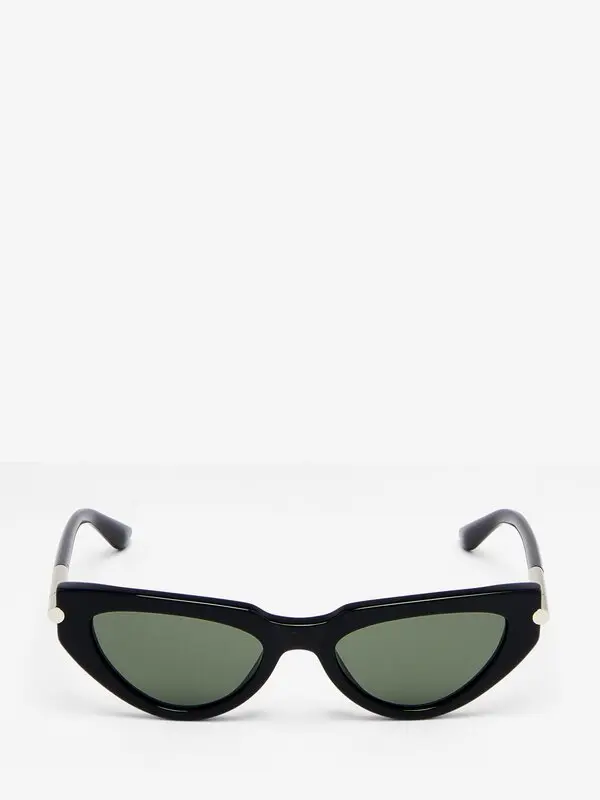 Alexander McQueen T-bar Cat-eye Sunglasses - Black/grey