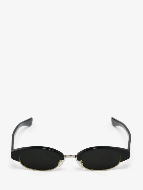 Alexander McQueen Ellipse Sunglasses - Black/smoke