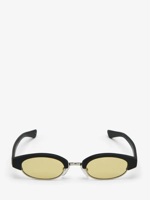 Alexander McQueen Ellipse Sunglasses - Black/yellow