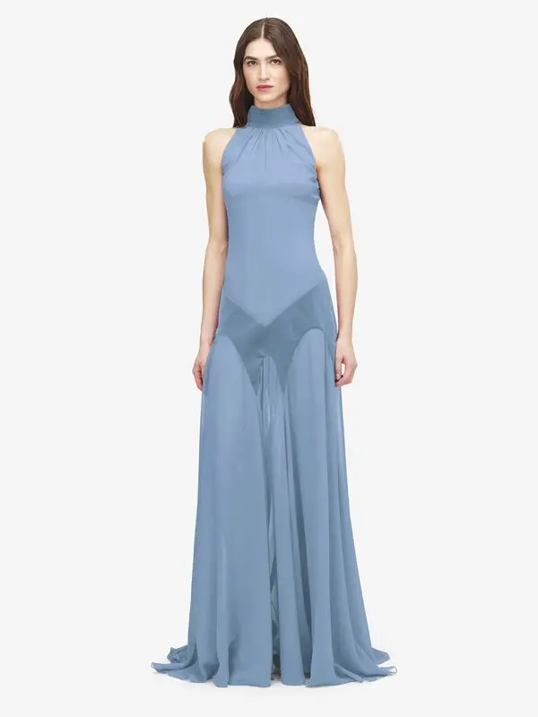 Alexander McQueen Silk Georgette Evening Dress