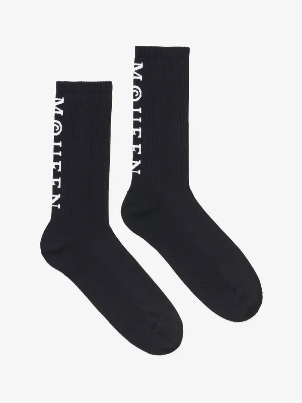 Alexander McQueen Logo Socks - Black/white