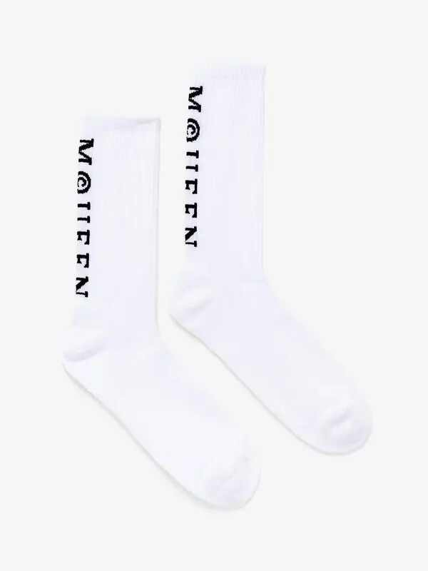 Alexander McQueen Logo Socks - White/black