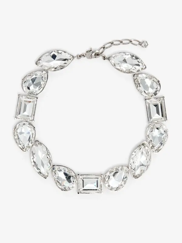 Alexander McQueen Crystal Choker - Silver/clear