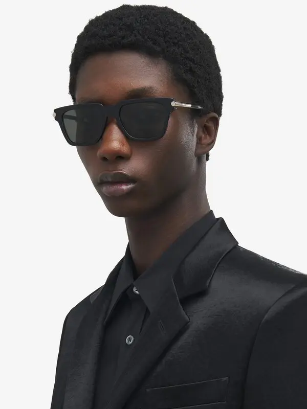 Alexander McQueen T-bar Icon Square Sunglasses
