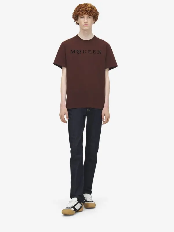 Alexander McQueen Flocked Logo T-shirt
