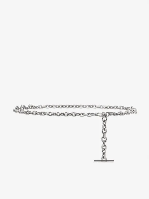 Alexander McQueen T-bar Chain Belt - Palladium
