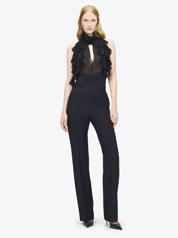 Alexander McQueen Ruffled Top - Black