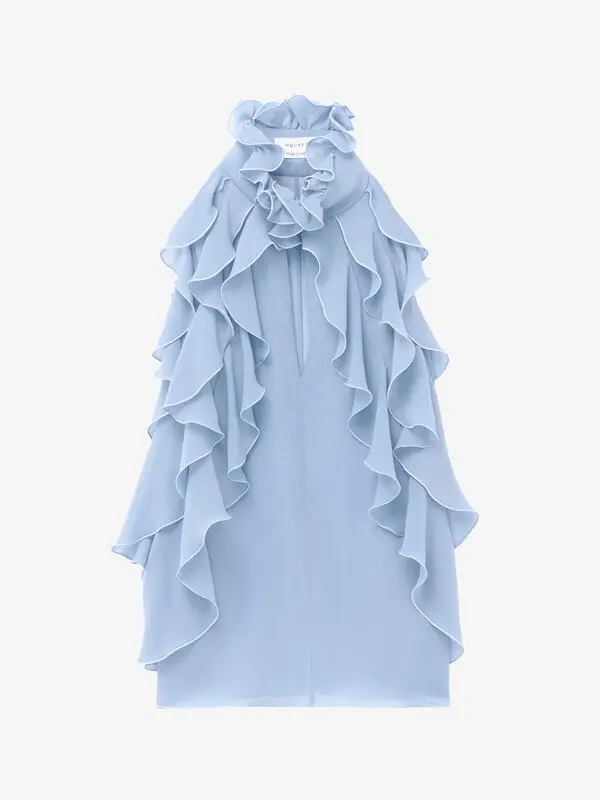 Alexander McQueen Ruffled Top - Blue