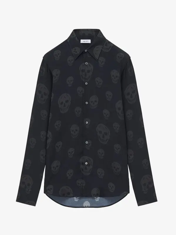 Alexander McQueen Skull Print Shirt - Black