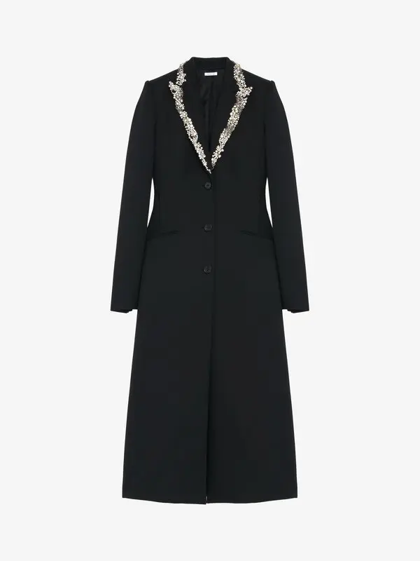 Alexander McQueen Chain Mail Embroidery Long Coat
