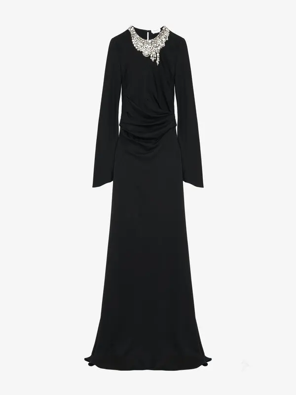Alexander McQueen Jewelled Embroidery Evening Dress - Black