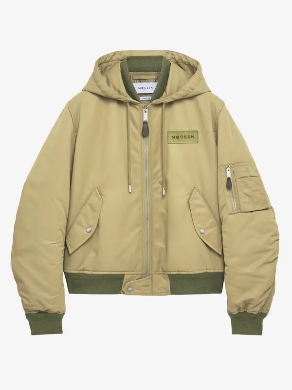 Alexander McQueen Hooded Nylon Jacket - Beige