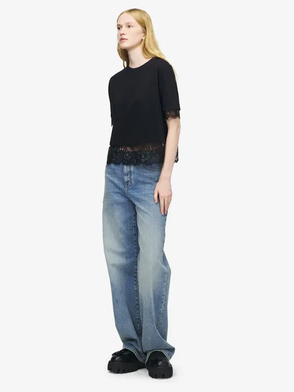 Alexander McQueen Lace Detail T-shirt