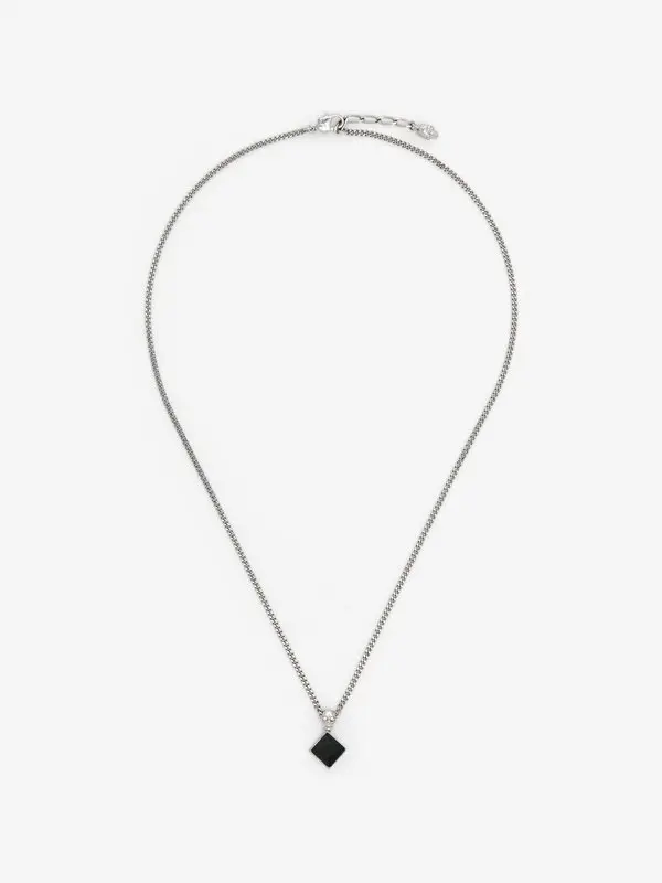 Alexander McQueen Twin Skull Necklace - Palladium-finish