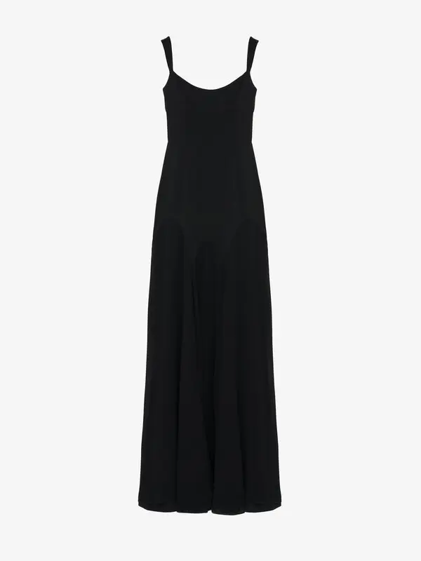 Alexander McQueen Satin Evening Dress - Black
