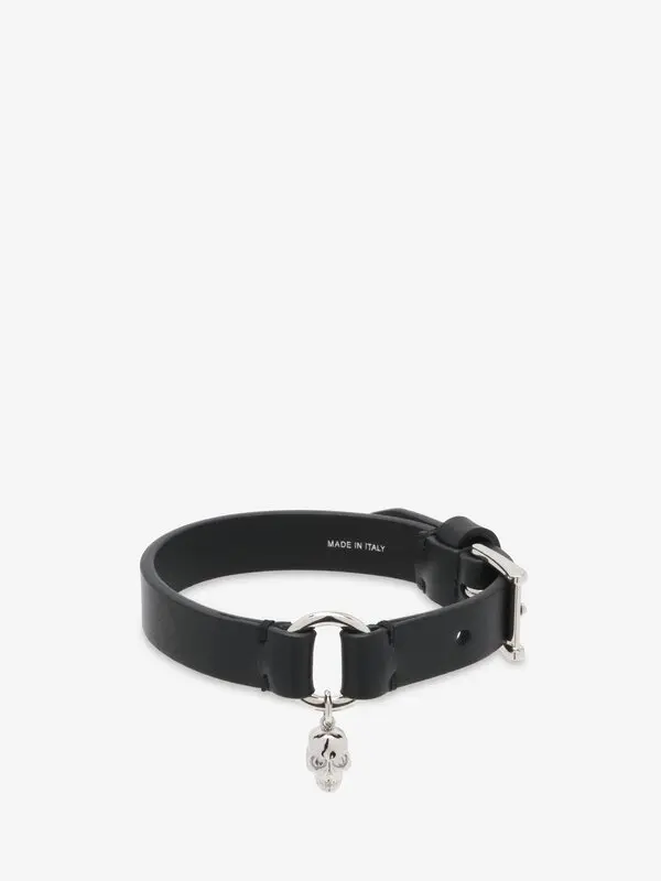 Alexander McQueen Skull Ring Wrap Bracelet - Black