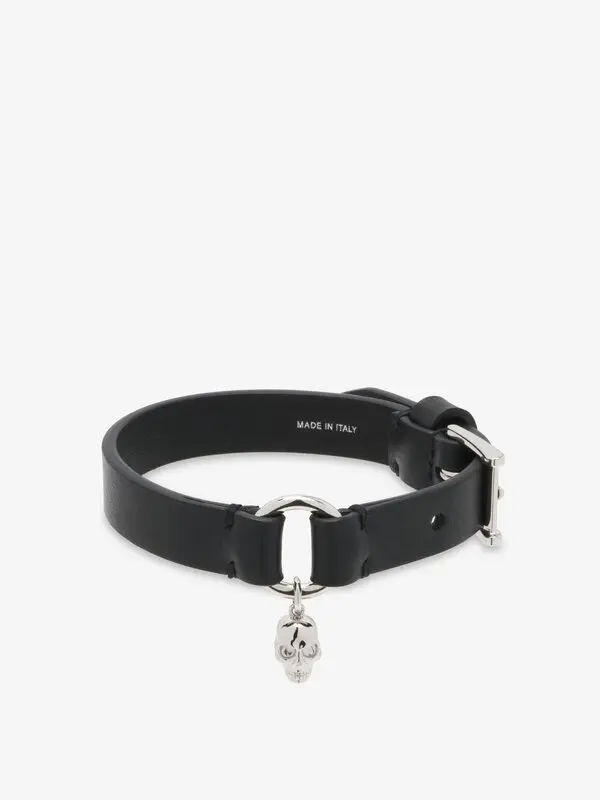 Alexander McQueen Skull Ring Wrap Bracelet - Black