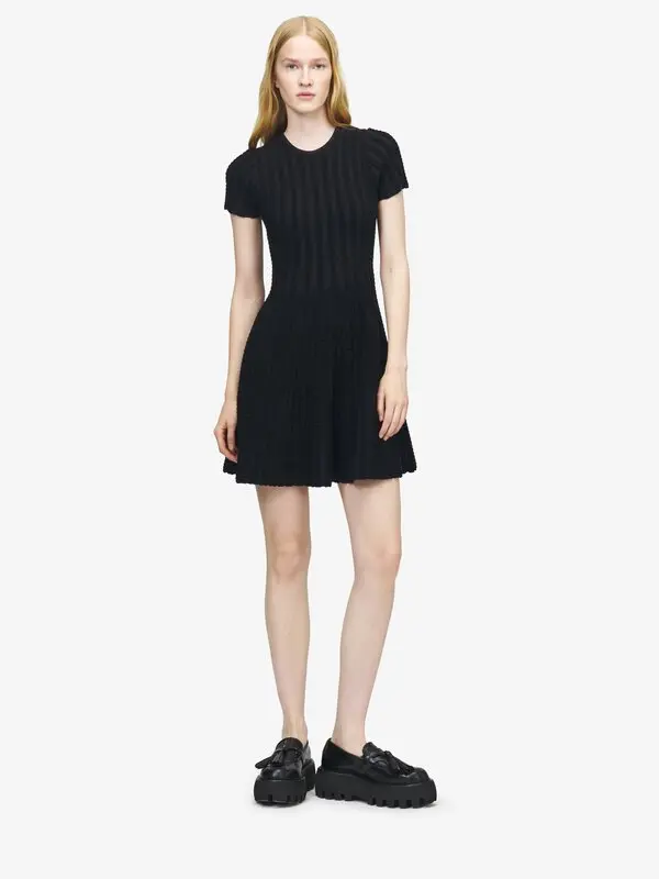 Alexander McQueen Chenille Stripe Mini Dress