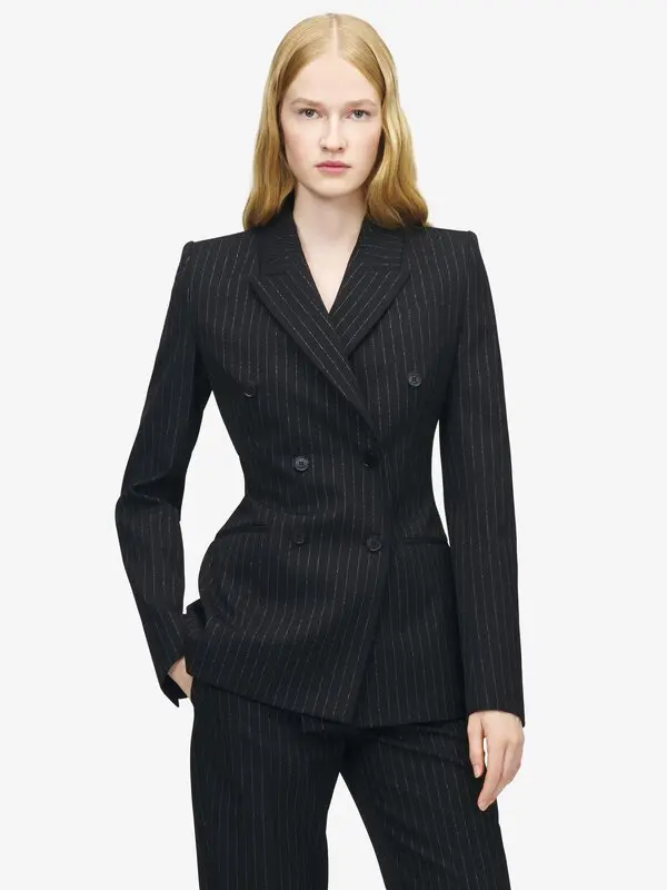 Alexander McQueen Pinstriped Double-breasted Jacket