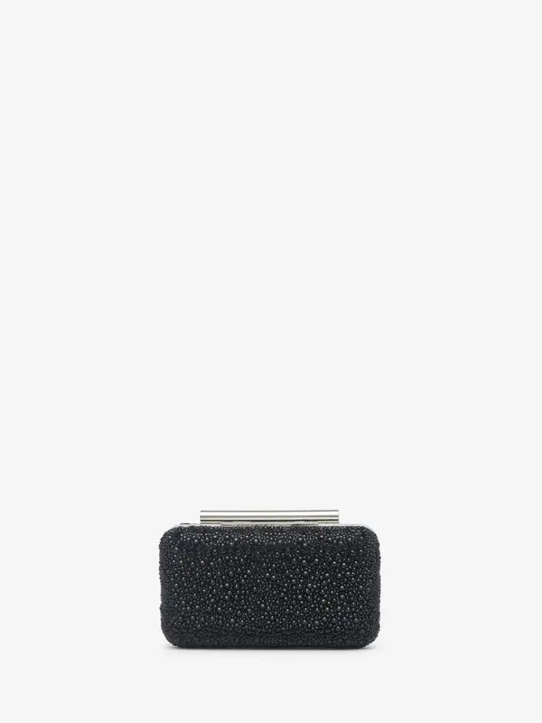 Alexander McQueen Crystal T-bar Box Clutch