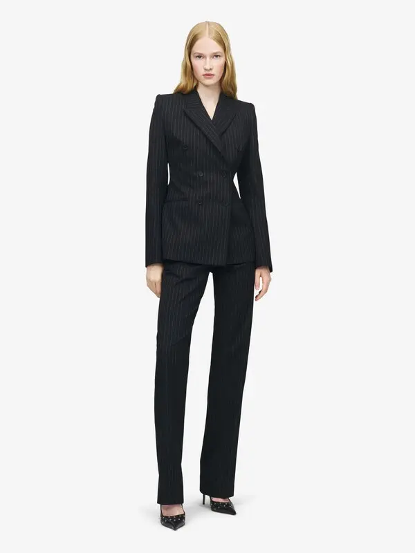 Alexander McQueen Pinstriped Tailored Trousers