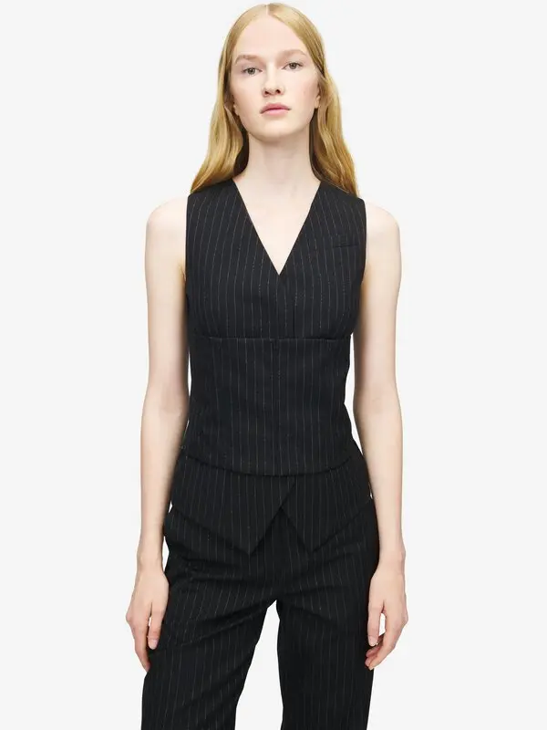 Alexander McQueen Pinstriped Tailored Waistcoat