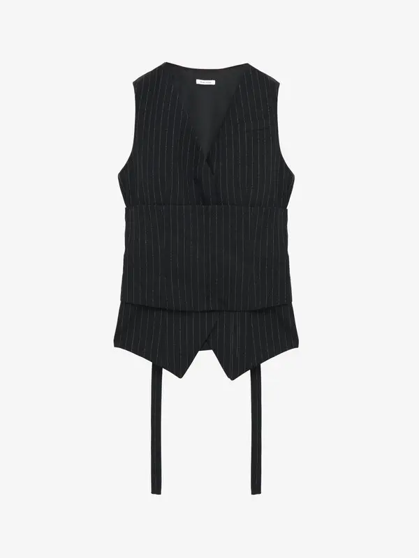 Alexander McQueen Pinstriped Tailored Waistcoat