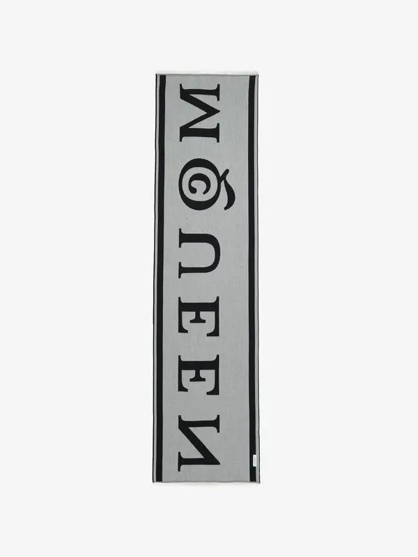 Alexander McQueen Wool Jacquard Scarf - Black/ivory