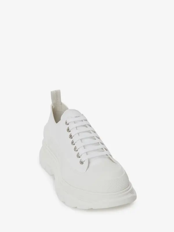 Alexander McQueen Tread Slick Lace-up Sneakers - White