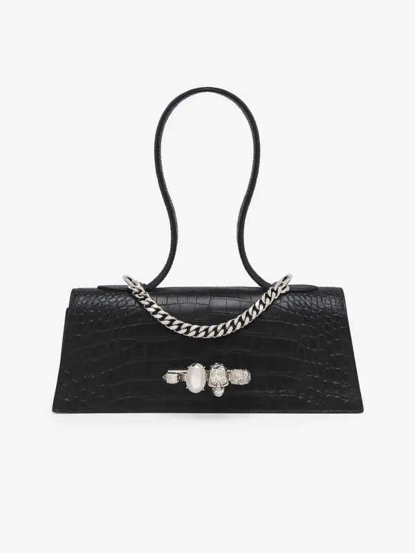 Alexander McQueen Jewelled Shoulder Bag - Black