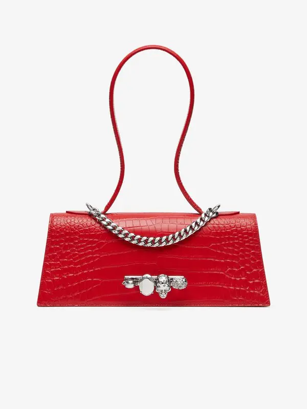 Alexander McQueen Jewelled Shoulder Bag - Red