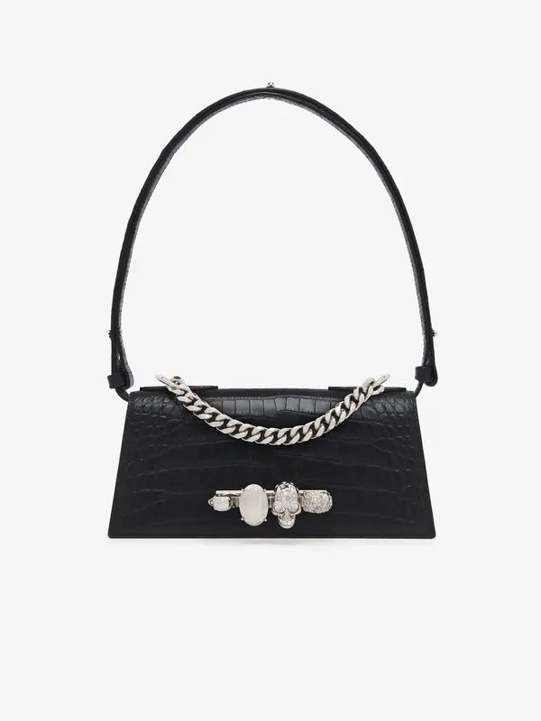 Alexander McQueen Jewelled Mini Bag - Black