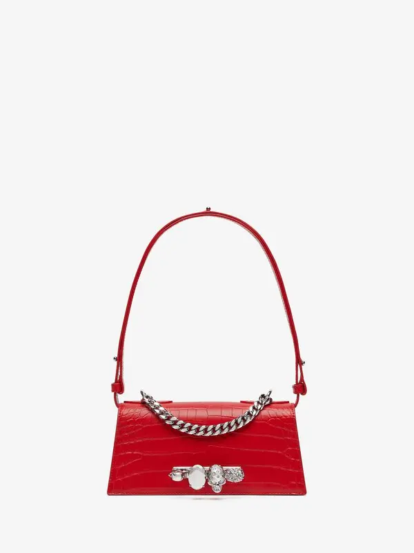 Alexander McQueen Jeweled Shoulder Bag - Red