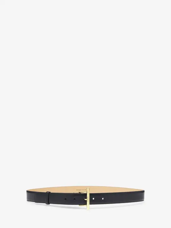 Alexander McQueen T-bar Hip Belt - Black/gold