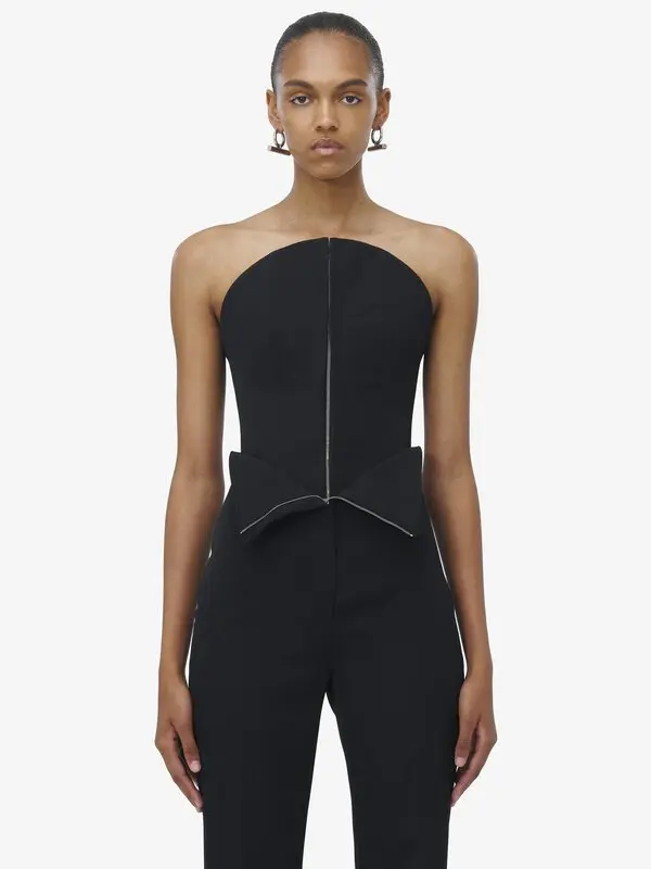 Alexander McQueen Asymmetric Corset Top