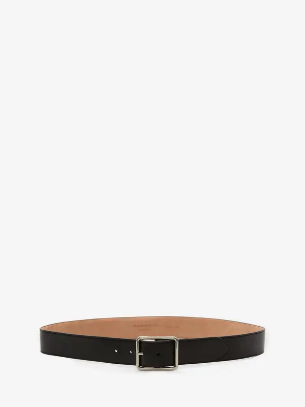 Alexander McQueen Leather Belt - Black