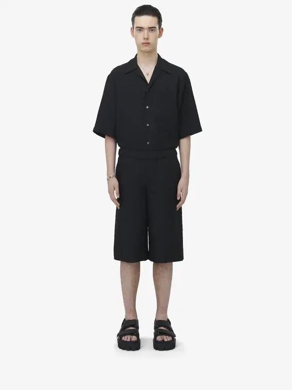Alexander McQueen Skull Jacquard Shorts - Black