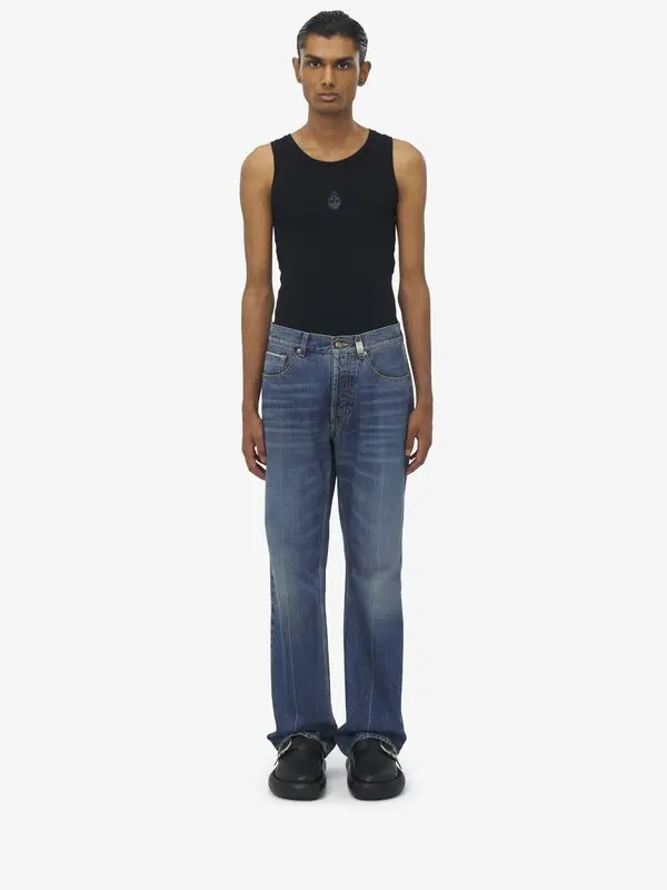 Alexander McQueen Straight Leg Jeans - Washed Blue