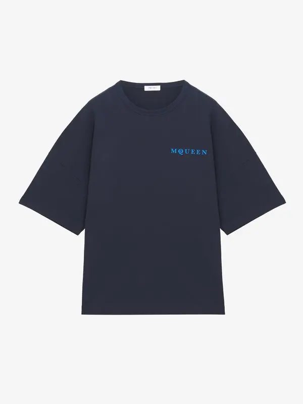 Alexander McQueen Logo Oversized T-shirt - Blue