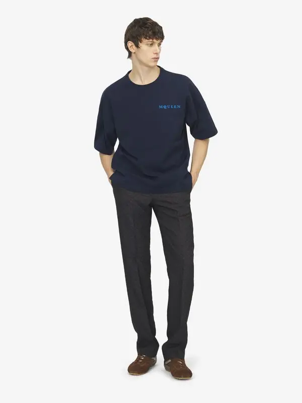 Alexander McQueen Logo Oversized T-shirt - Blue