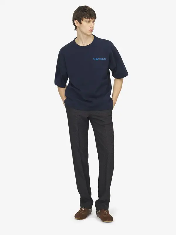 Alexander McQueen Oversized Logo T-shirt - Blue