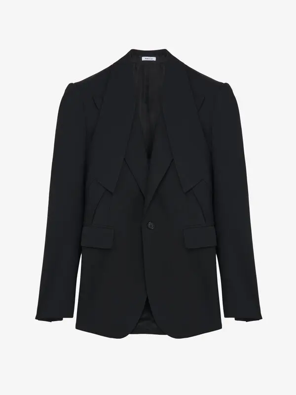 Alexander McQueen Reverse Lapel Single-breasted Jacket - Black