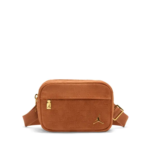 JORDAN Suede Monogram Camera Bag - Brown