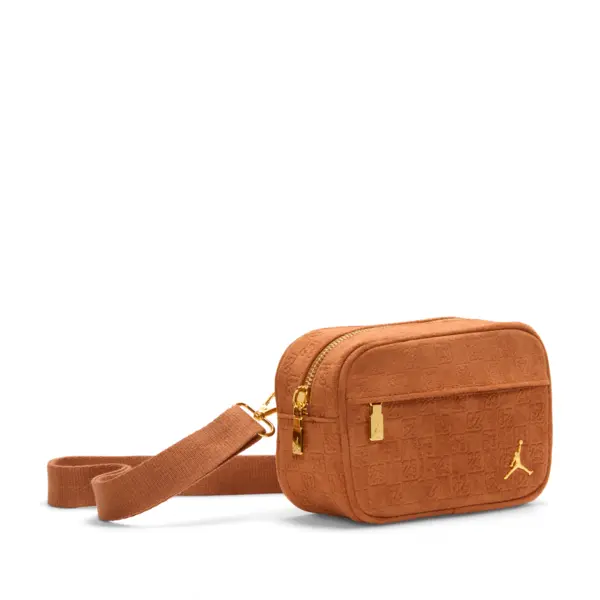 JORDAN Suede Monogram Camera Bag - Brown