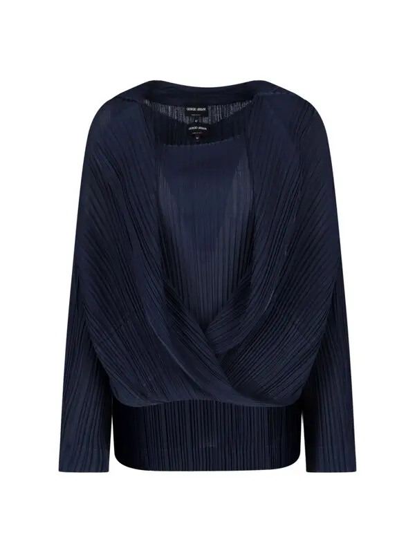 Giorgio Armani Pleated Twin-set - Blue