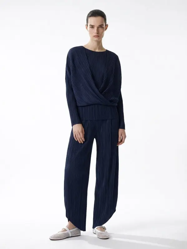 Giorgio Armani Pleated Twin-set - Blue