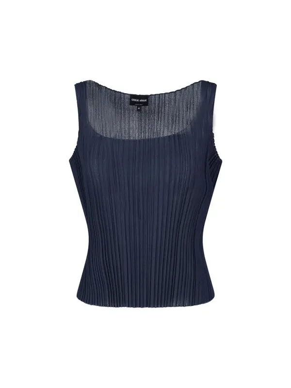 Giorgio Armani Pleated Twin-set - Blue